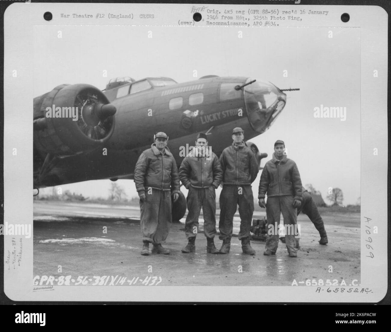 Crew Of The 381St Bomb Group Beside The Boeing B-17 "Flying Fortress ...