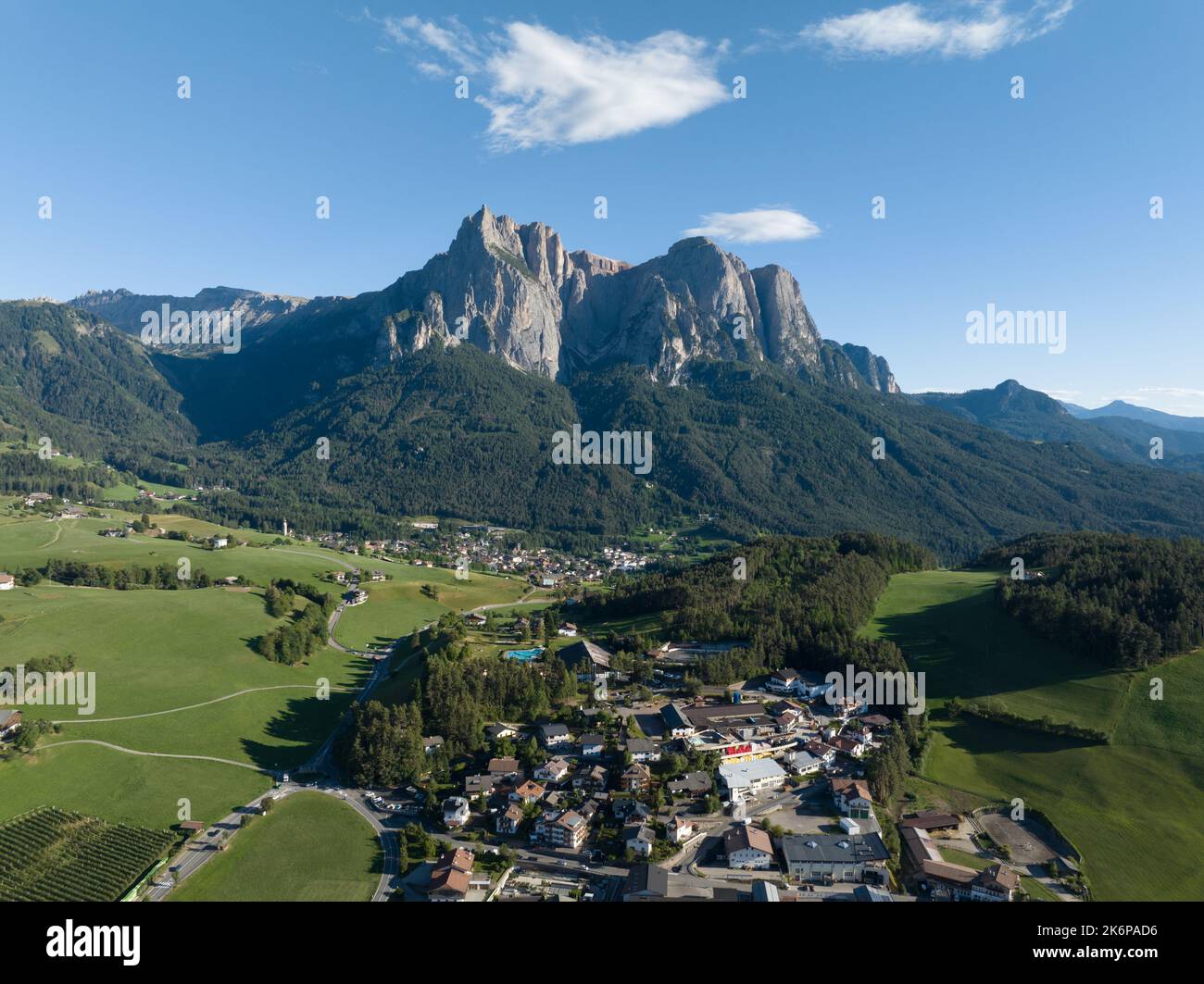 Dolomites alp Seiser Alm beautifull majestic mountain in Tirol north of ...
