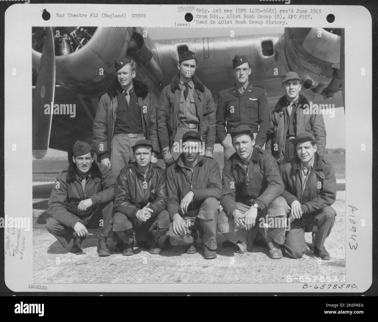 Lt. Scheller And Crew Of The 613Th Bomb Squadron, 401St Bomb Group, In ...