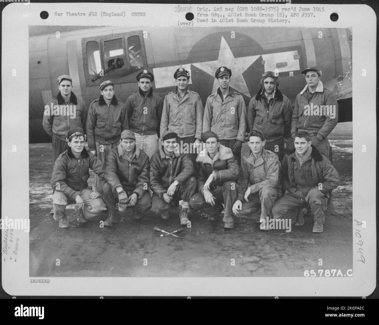 Crew 7 Of The 613Th Bomb Squadron, 401St Bomb Group, Beside A Boeing B ...