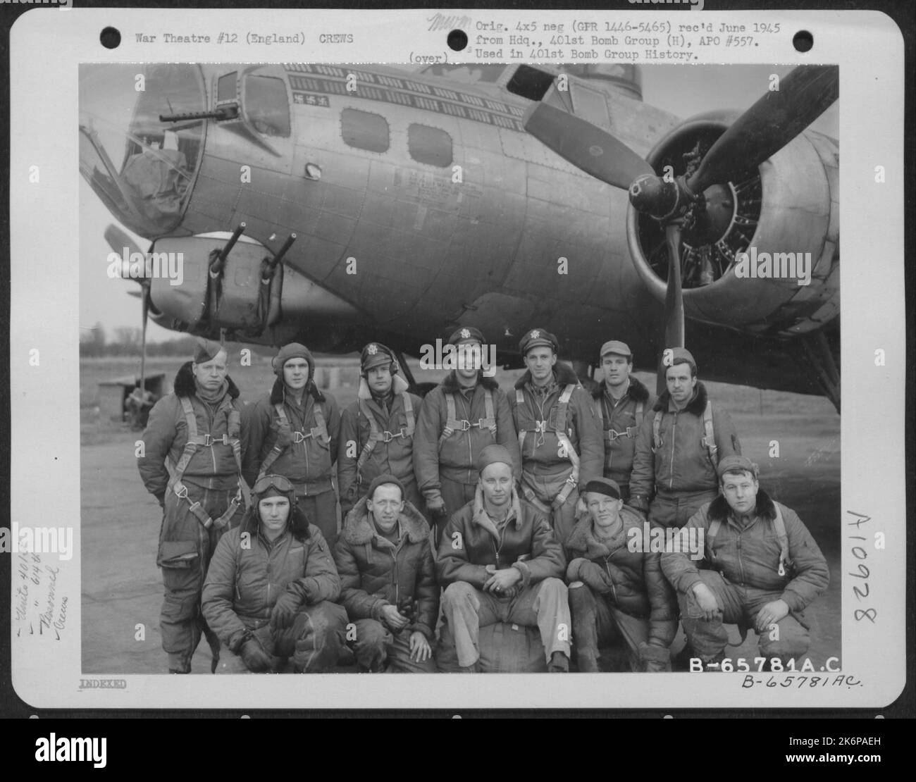 Lt. Stehman And Crew Of The 614Th Bomb Squadron, 401St Bomb Group ...