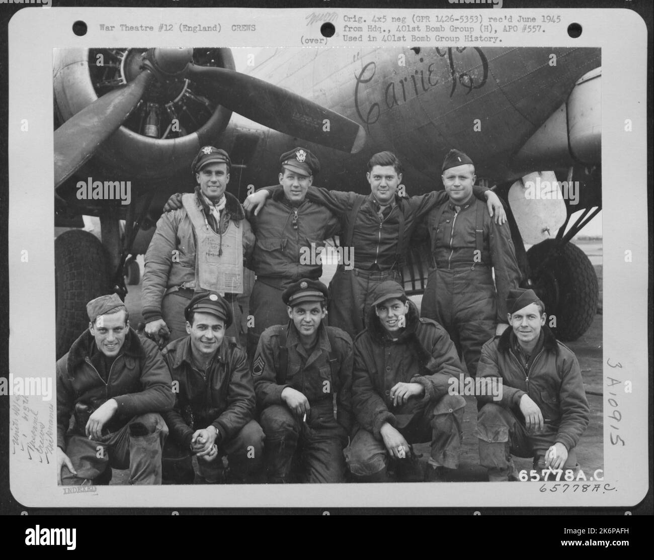 Lt. Baker And Crew Of The 613Th Bomb Squadron, 401St Bomb Group, In ...