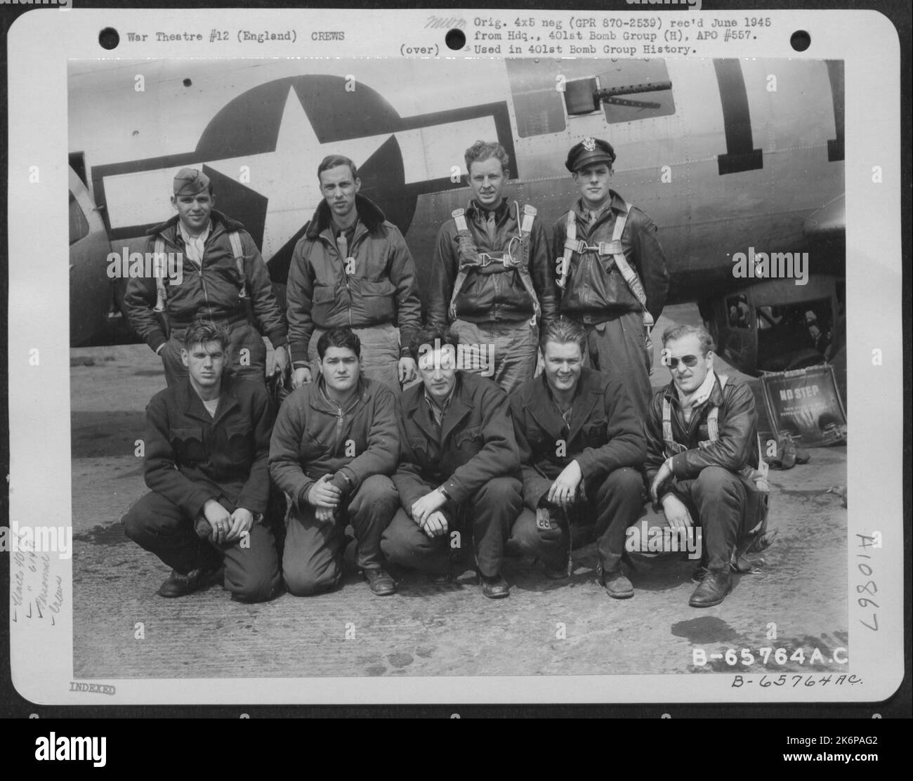 Lt. Toussant And Crew Of The 614Th Bomb Squadron, 401St Bomb Group In ...