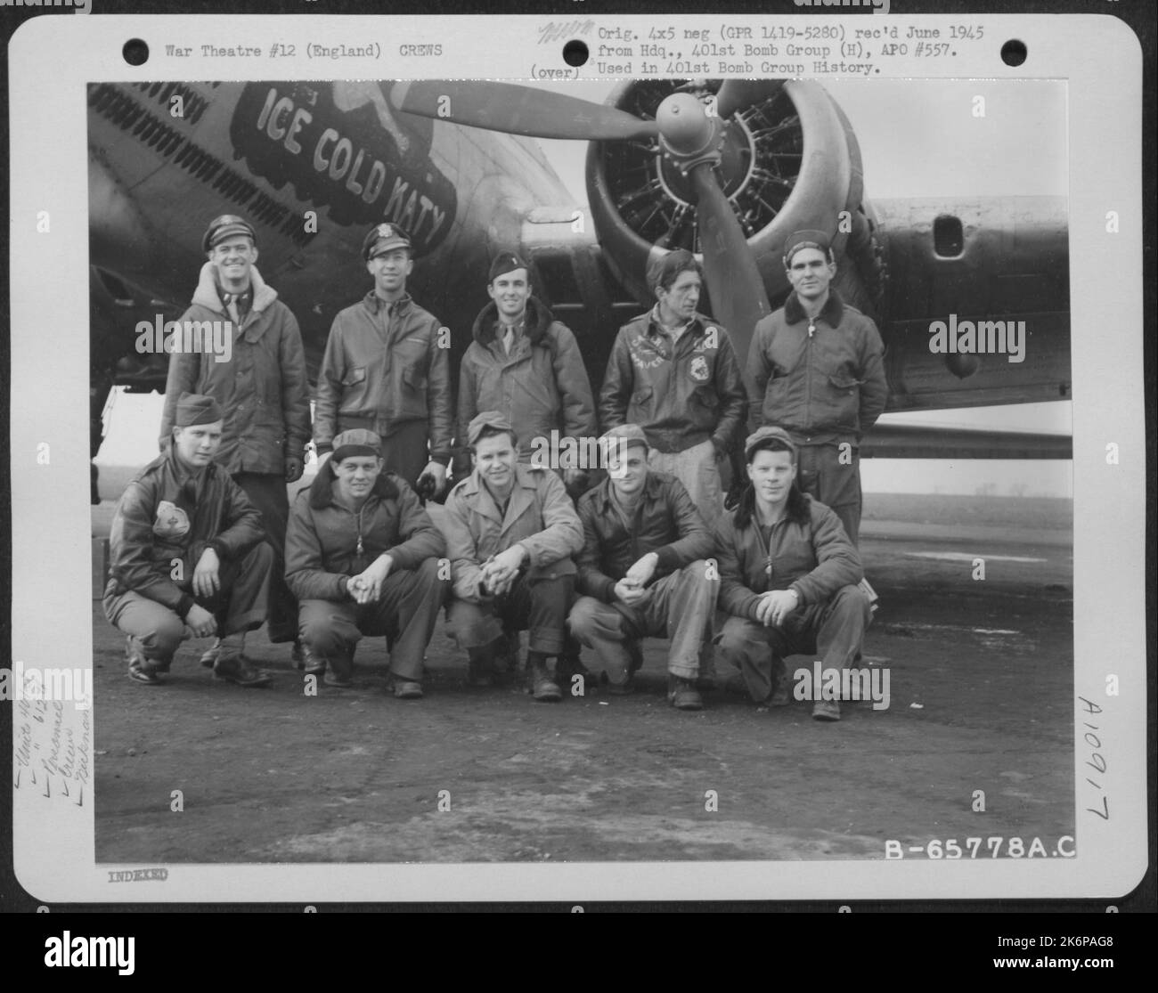 Lt. Martin And Crew Of The 612Th Bomb Squadron, 401St Bomb Group ...