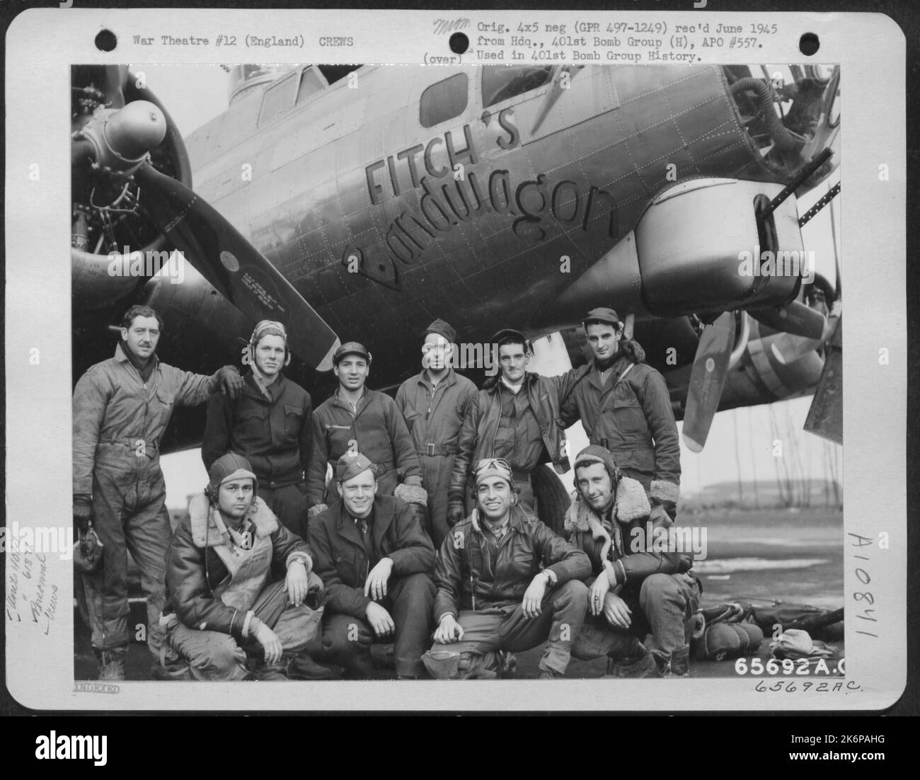Lt. Lawrence E. Fitchett And Crew Of The 613Th Bomb Squadron, 401St ...