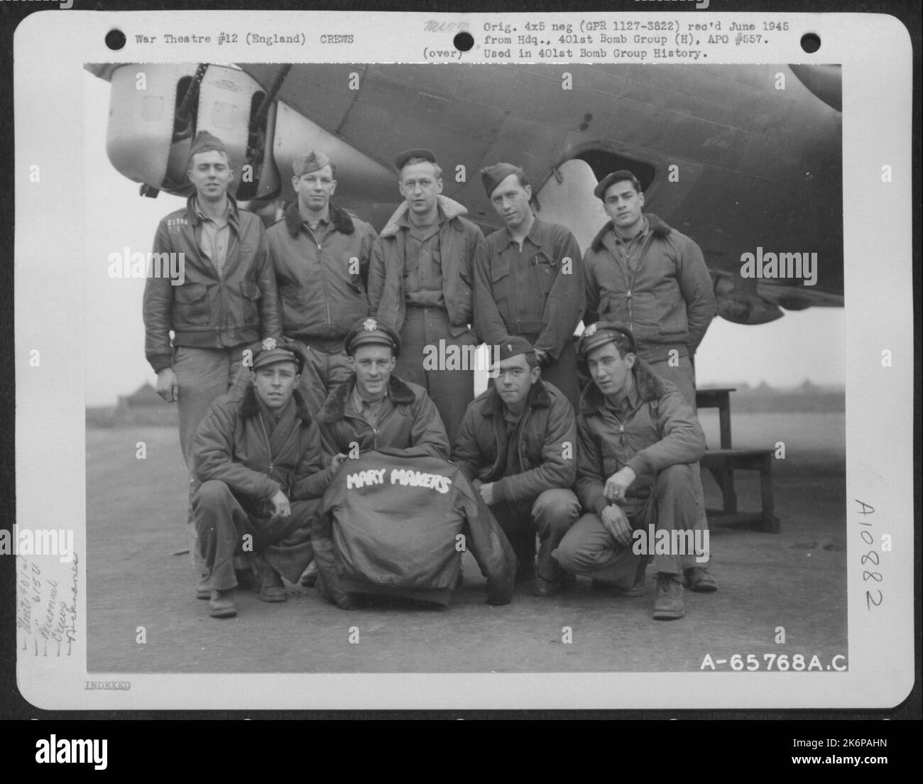 Lt. Stegemann And Crew Of The Boeing B-17 "Flying Fortress" 'Mary ...