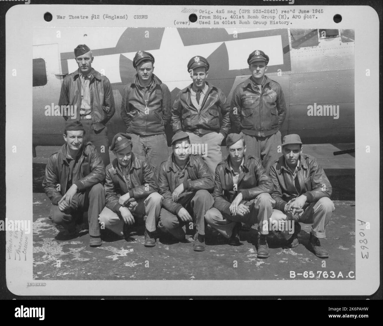 Captain Brown And Crew Of The 614Th Bomb Squadron, 401St Bomb Group ...