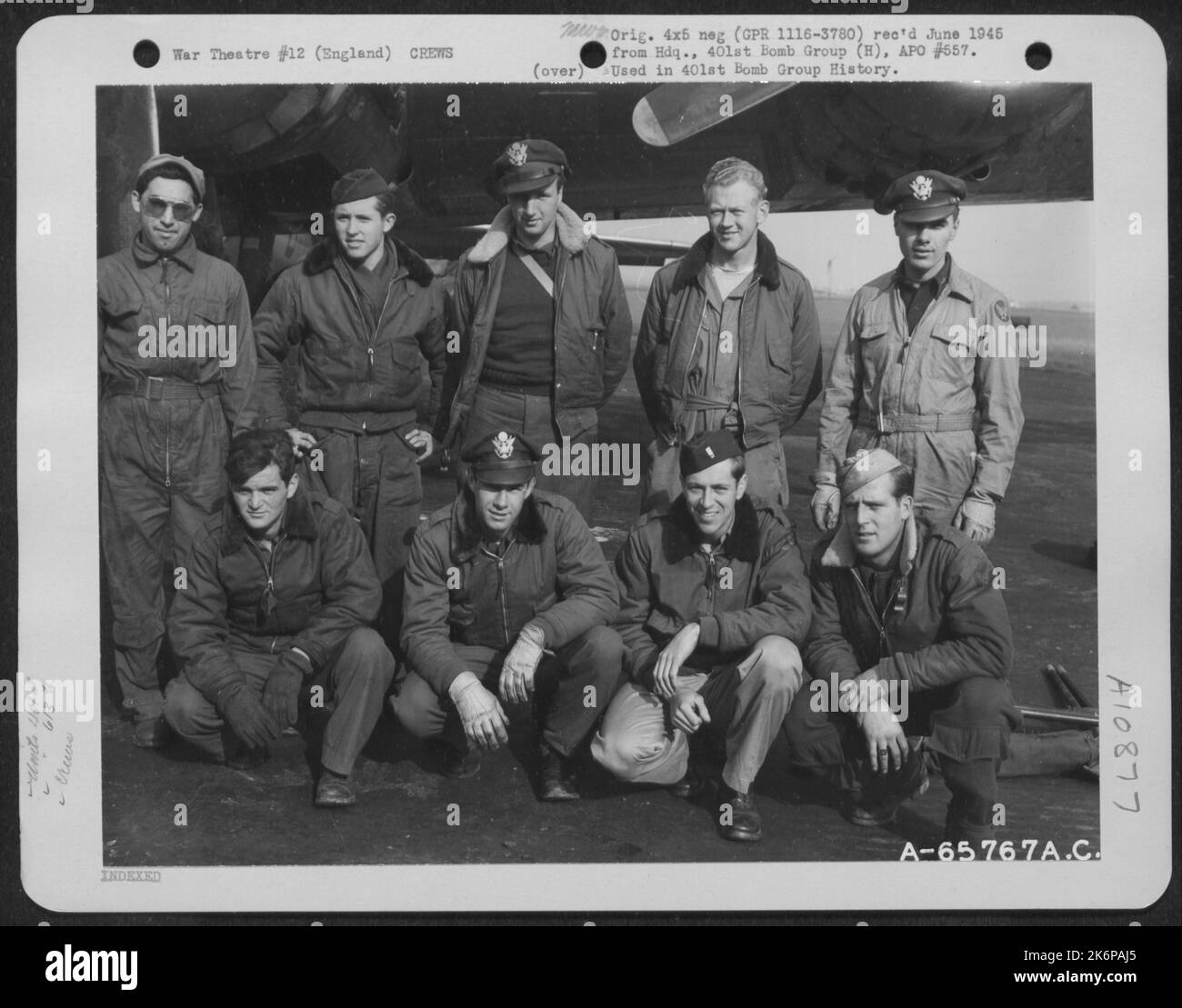Crew 8 Of The 613Th Bomb Squadron, 401St Bomb Group, In Front Of A ...