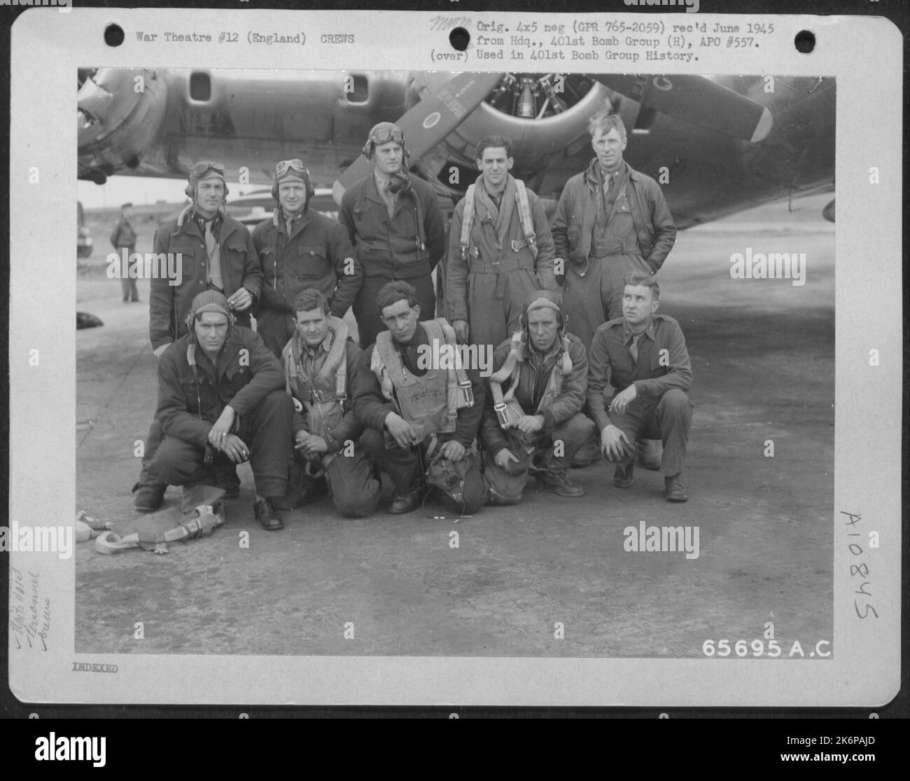 Major Ralph J. White And Crew Of The 401St Bomb Group Flew The Lead ...