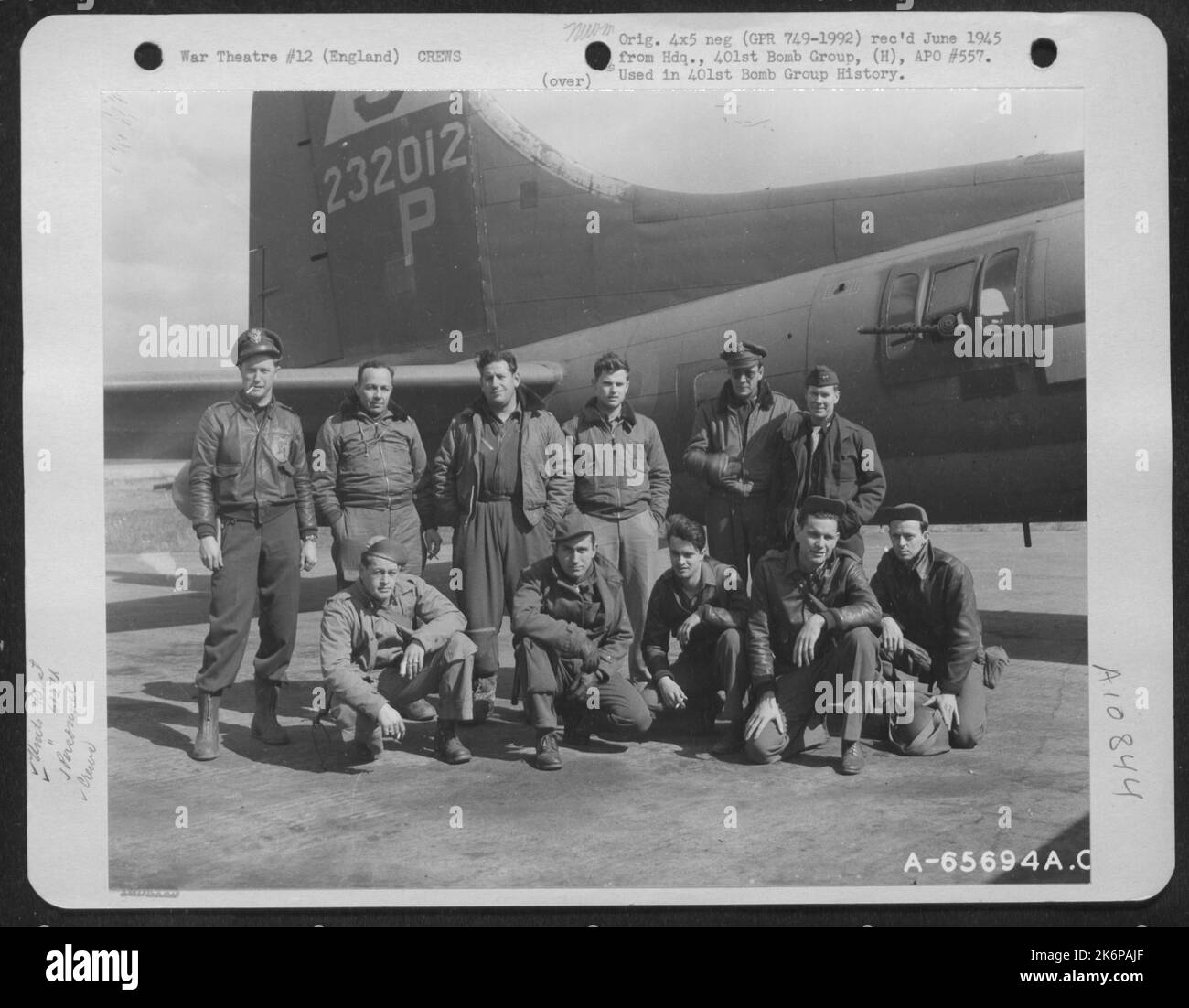 Capt. James F. Goodman And Crew Of The 612Th Bomb Squadron, 401St Bomb ...