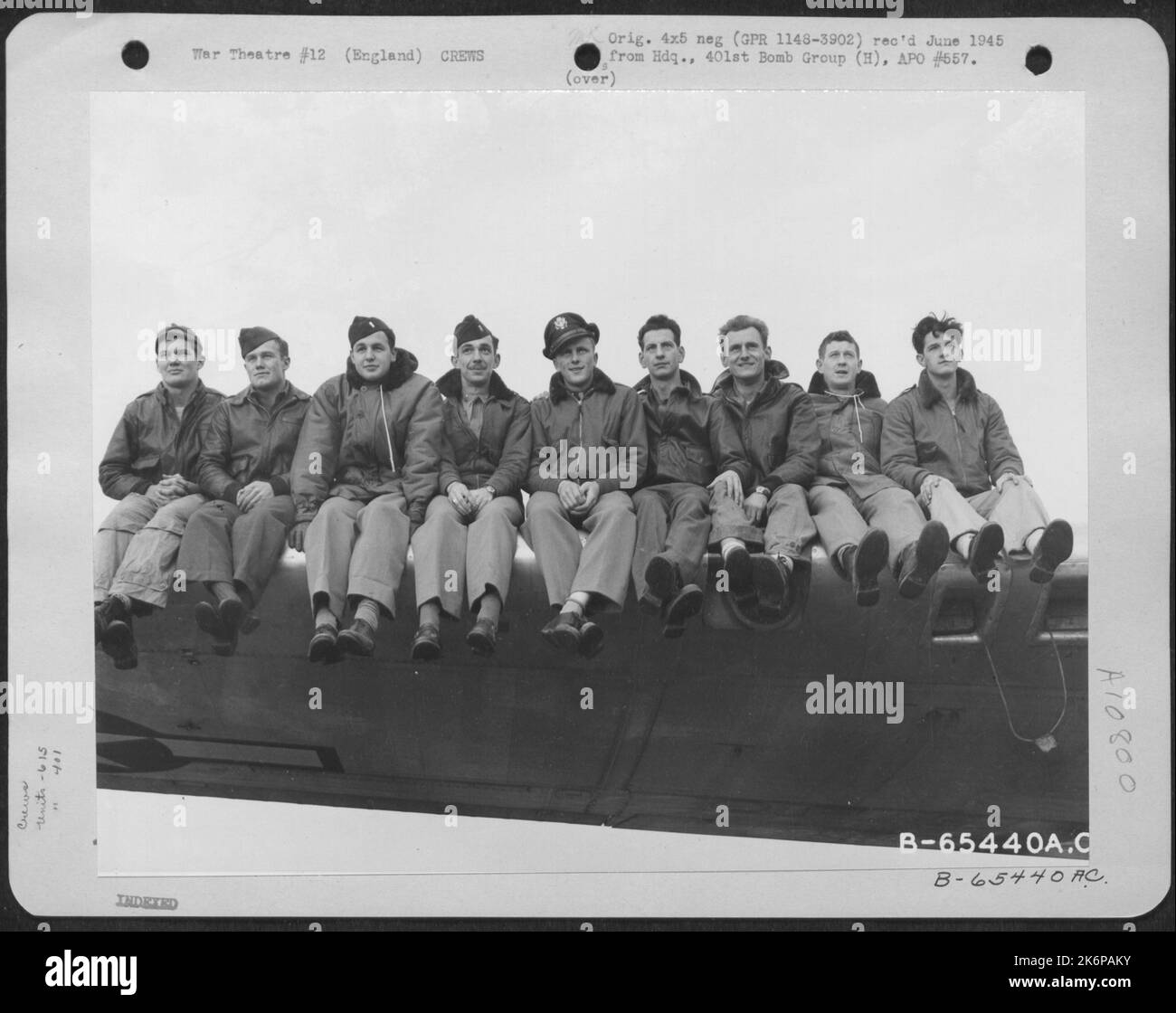 Crew 8 Of The 615Th Bomb Squadron, 401St Bomb Group, In Front Of A ...