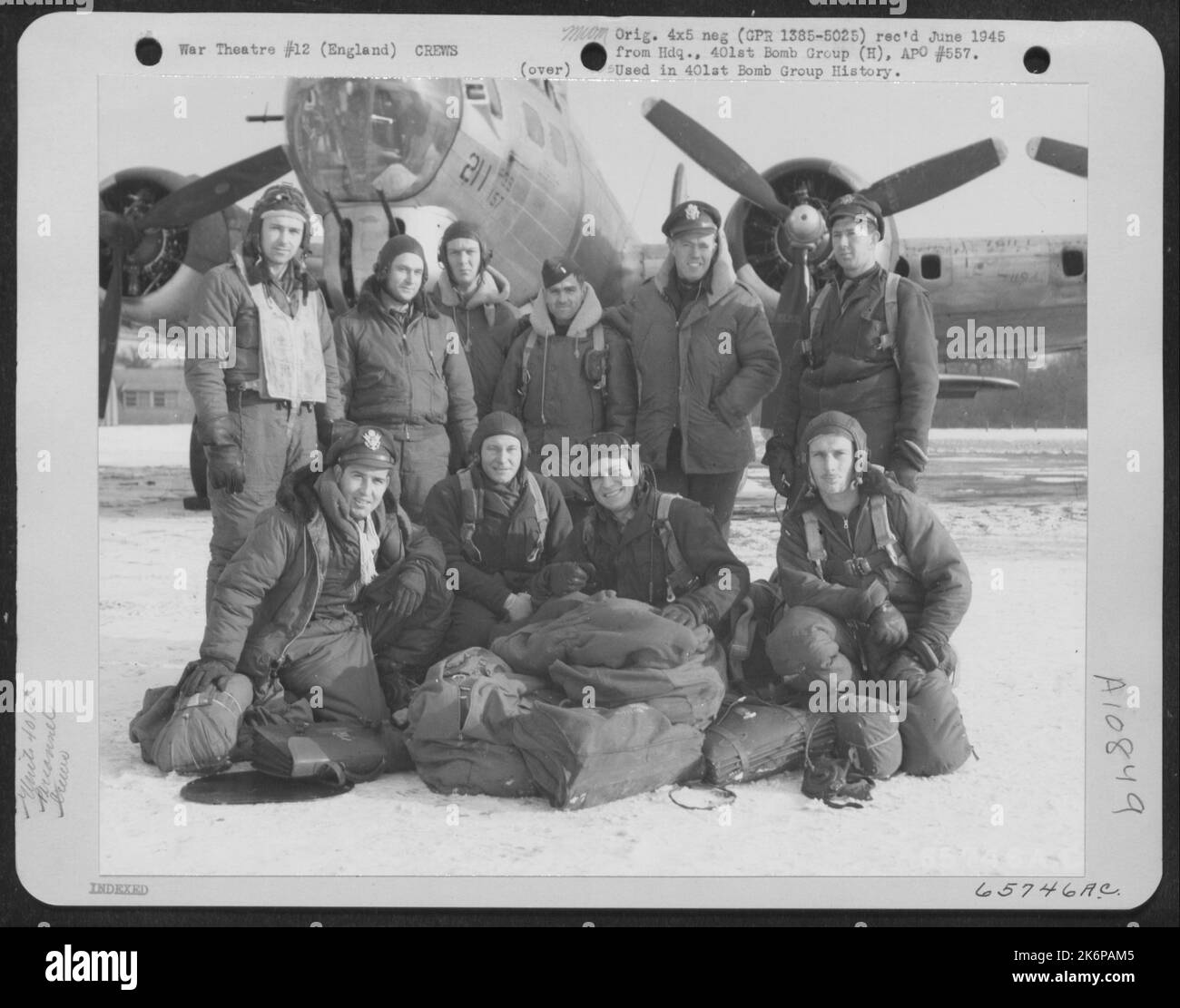 Major William C. Garland And Crew Flew The Lead Aircraft On The 401St ...