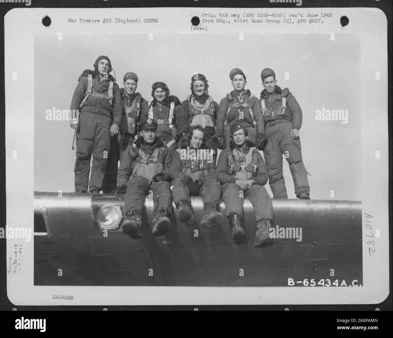 Crew 9 Of The 613Th Bomb Squadron, 401St Bomb Group, In Front Of A ...
