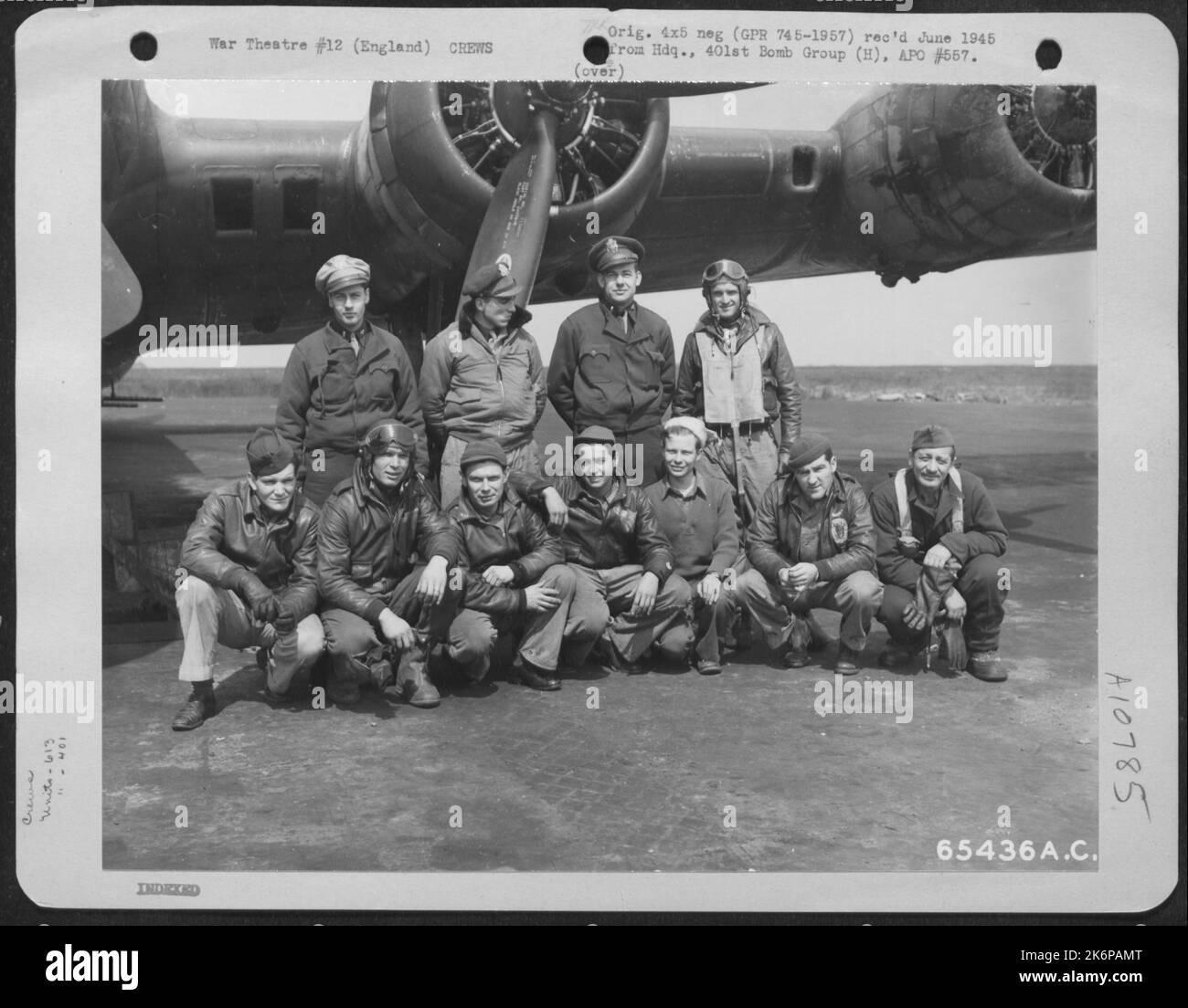 Crew 6 Of The 613Th Bomb Squadron, 401St Bomb Group, In Front Of A ...