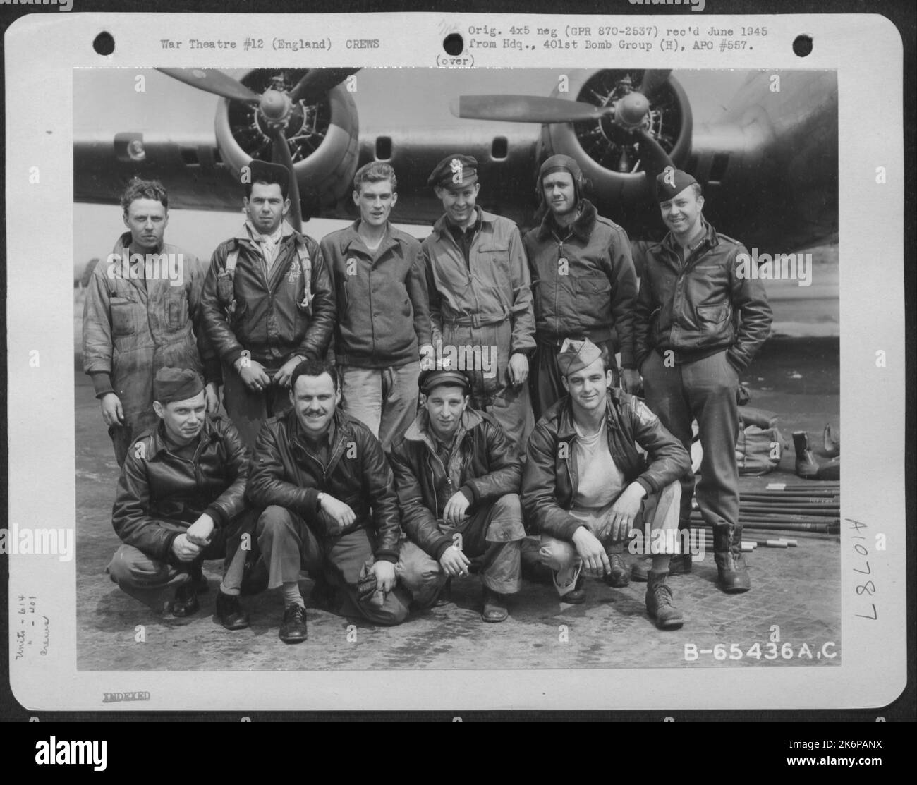 Crew 3 Of The 614Th Bomb Squadron, 401St Bomb Group, In Front Of A ...
