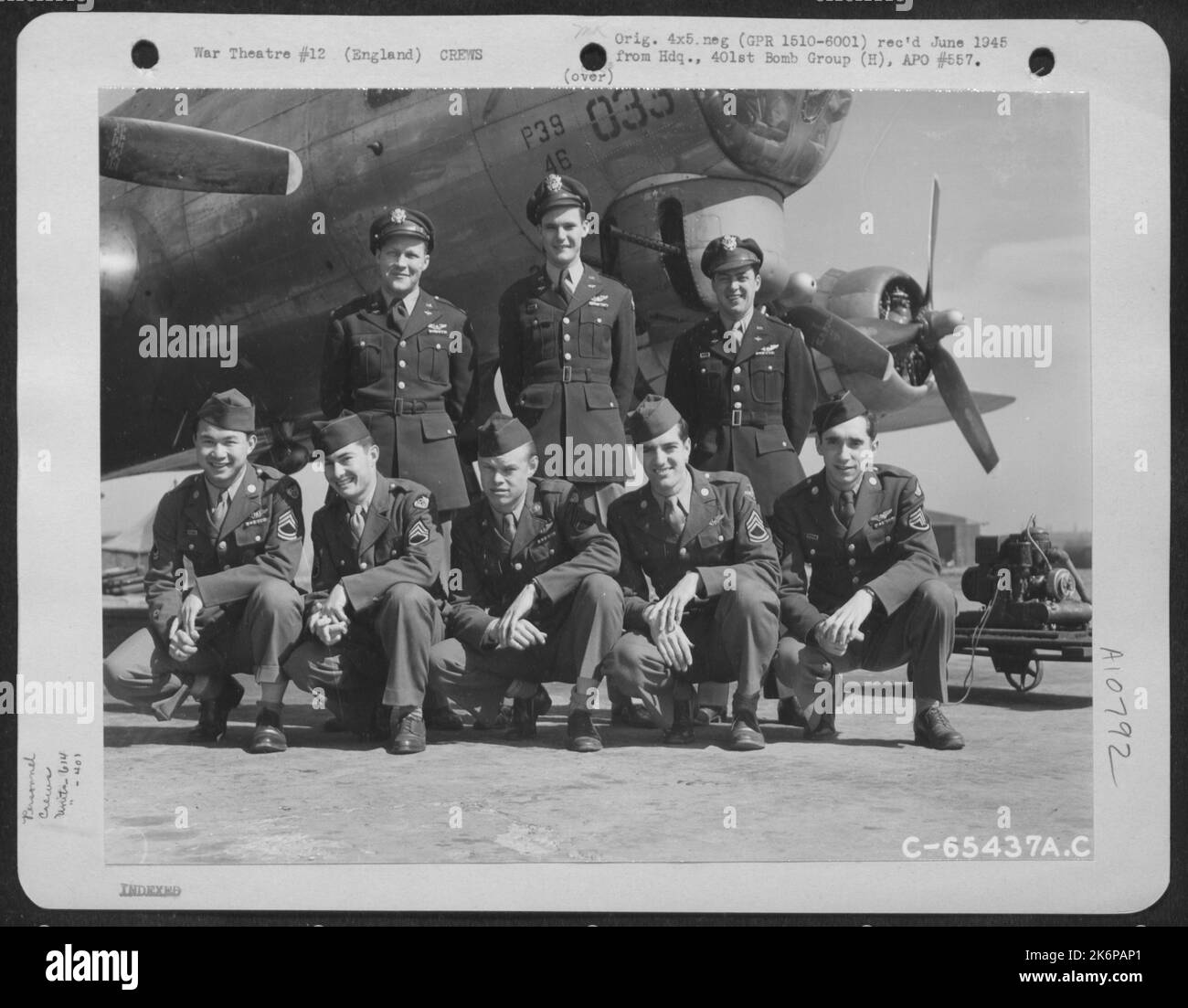 Lt. Yergan And Crew (Crew 3) Of The 614Th Bomb Squadron, 401St Bomb ...