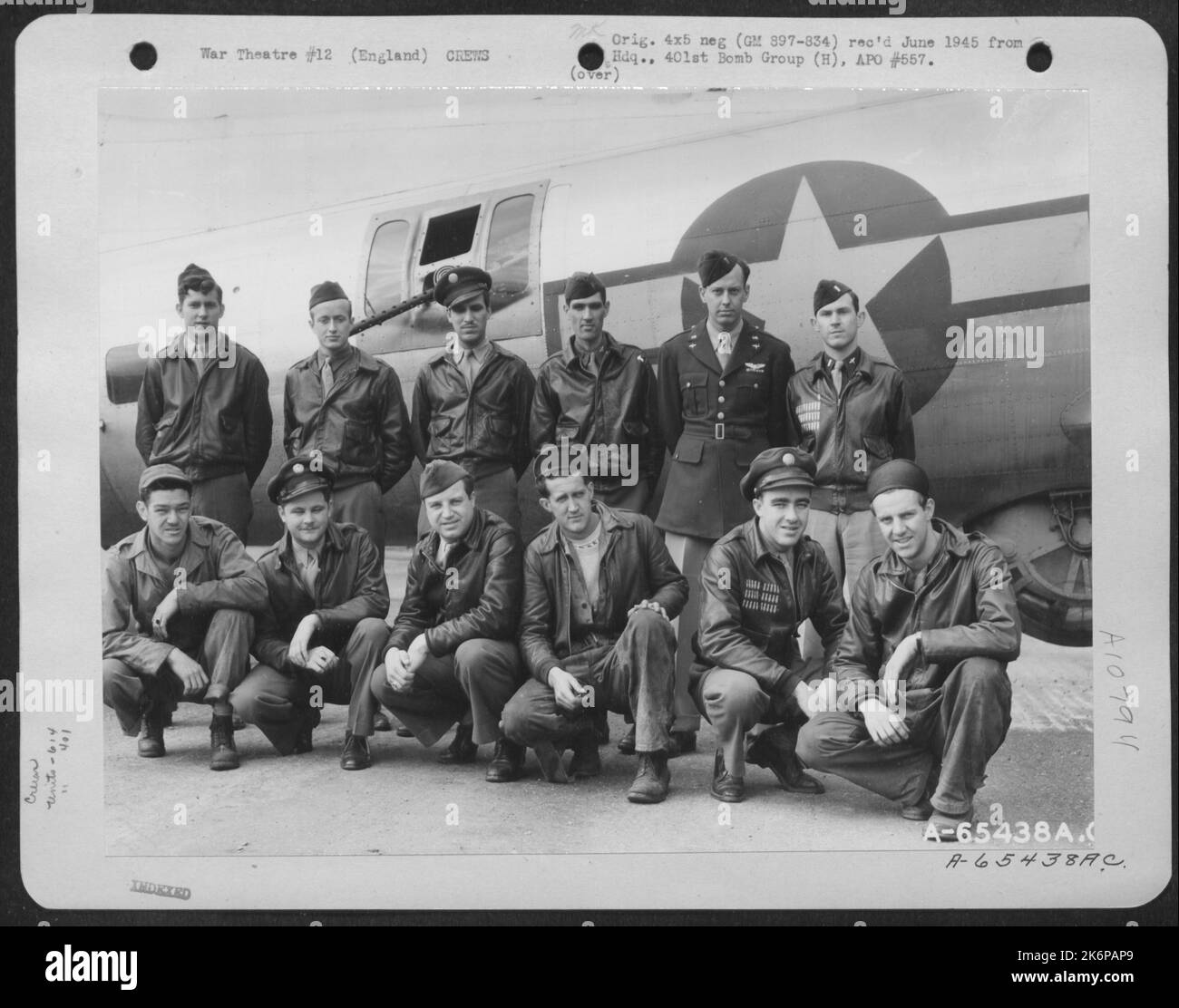 Crew 14 Of The 614Th Bomb Squadron, 401St Bomb Group, Beside A Boeing B ...