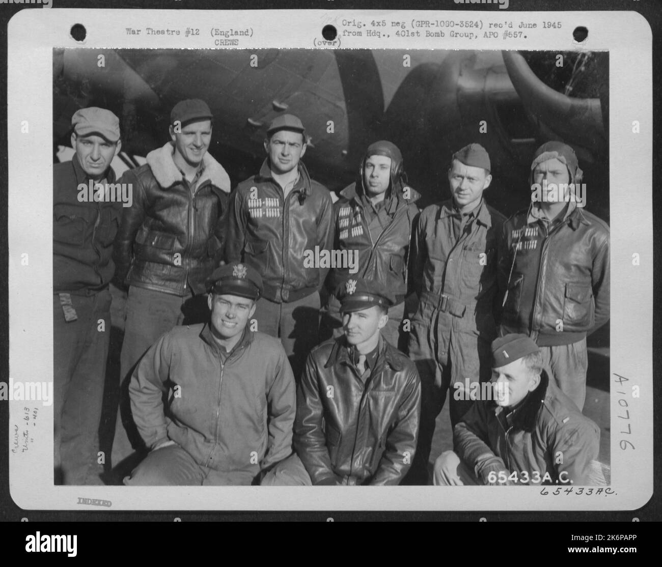 Crew 14 Of The 613Th Bomb Squadron, 401St Bomb Group, In Front Of A ...