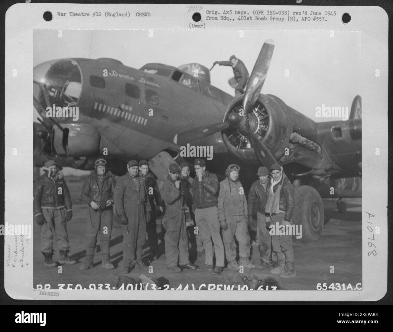 Crew 10 Of The 613Th Bomb Squadron, 401St Bomb Group, Who Have Just ...