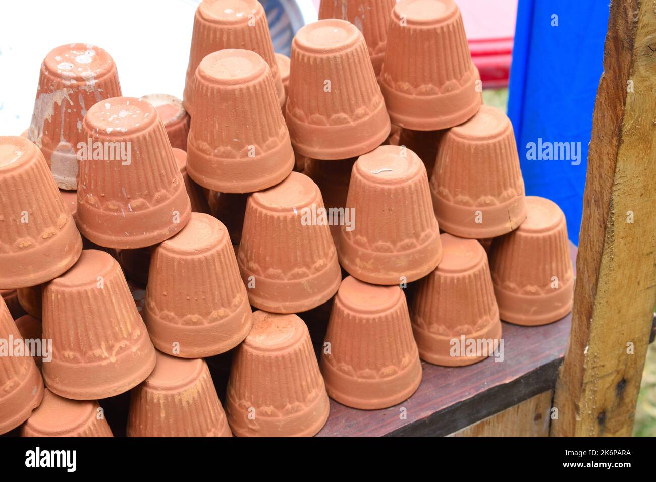 A clay Kullad (cup) for having tea. Kulhad (Cup) is the glass shape ...