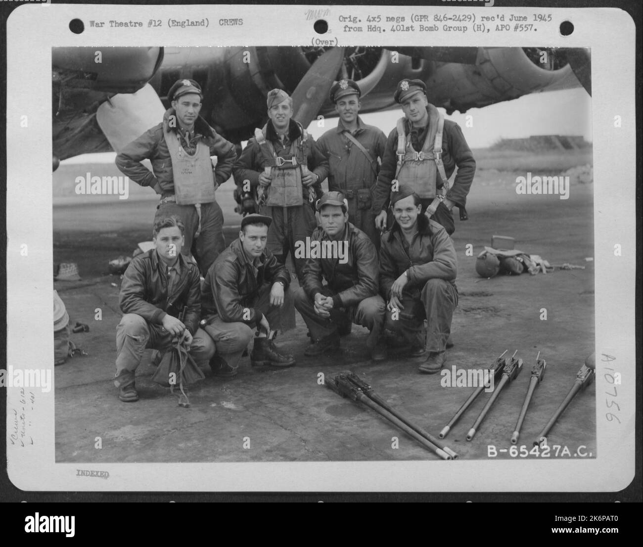 Crew 19 Of The 612Th Bomb Squadron, 401St Bomb Group, In Front Of A ...