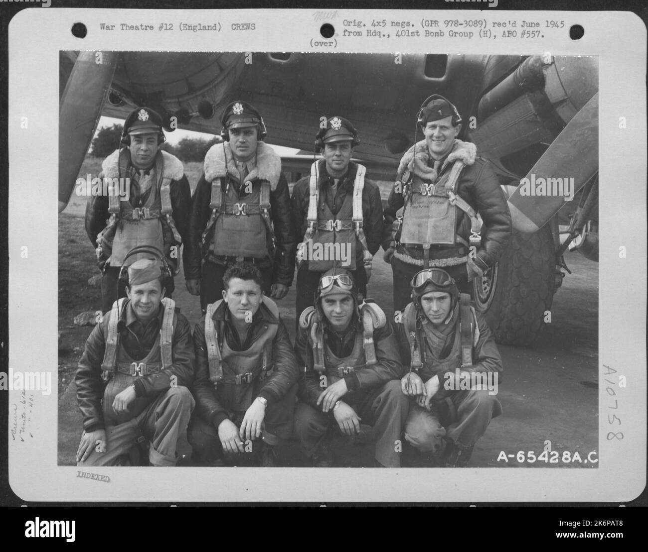 Crew 9 Of The 612Th Bomb Squadron, 401St Bomb Group, In Front Of A ...