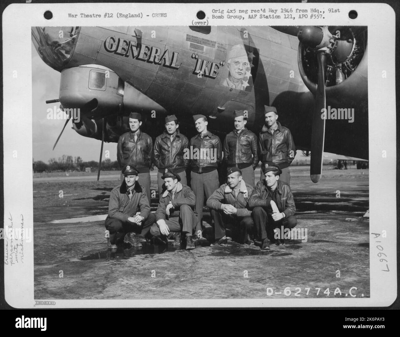 Lt. R.R. Goldsmith And Crew Of The 401St Bomb Sq., 91St Bomb Group, 8Th ...