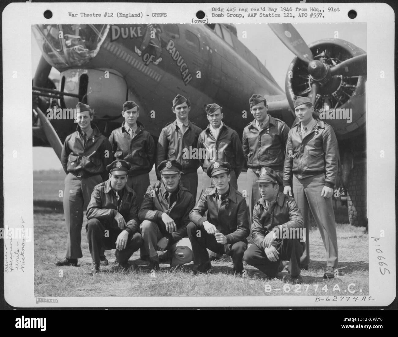 Lt. John D. Powell And Crew Of The 401St Bomb Sq., 91St Bomb Group, 8Th ...