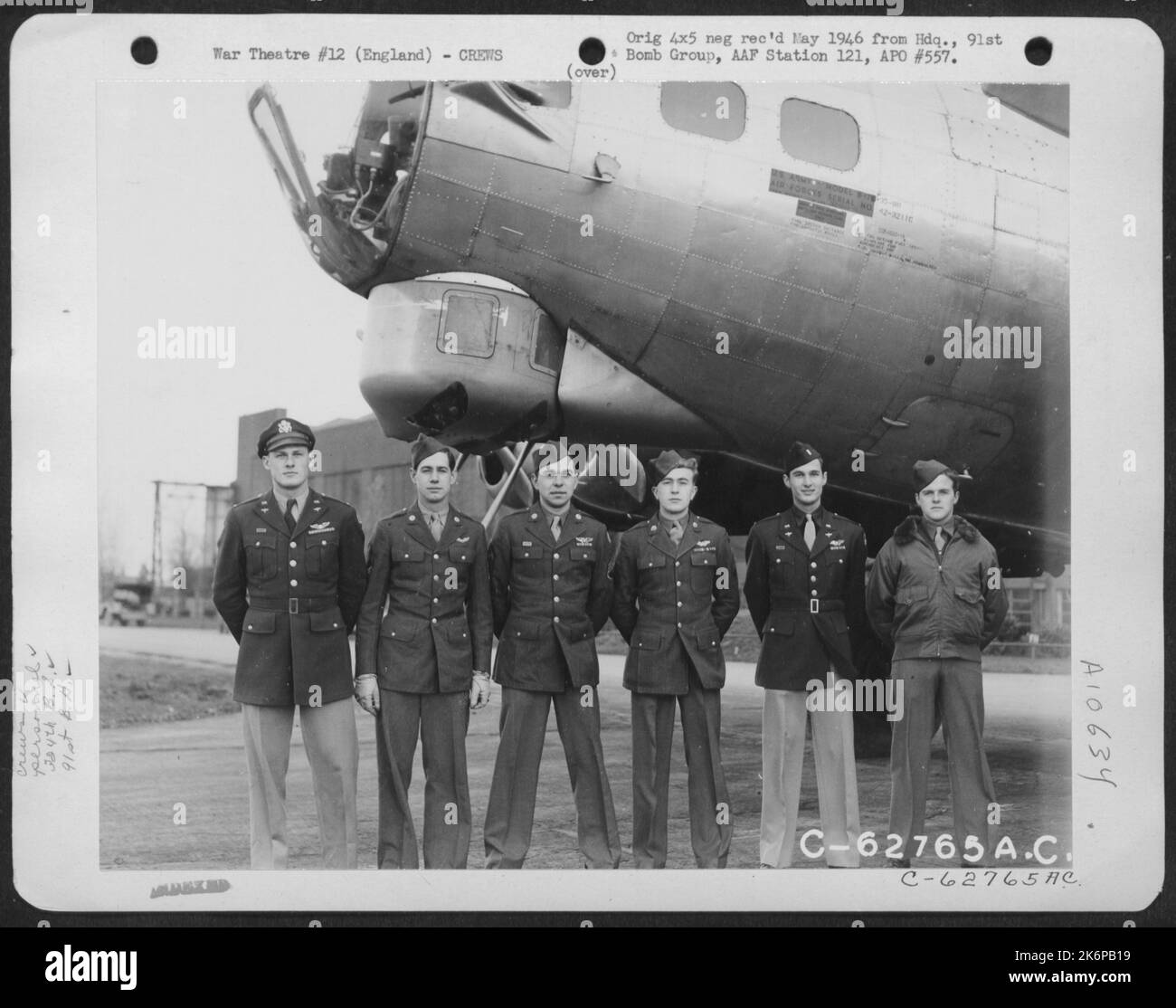 Lt. Witty And Crew Of The 324Th Bomb Sq., 91St Bomb Group, 8Th Air ...