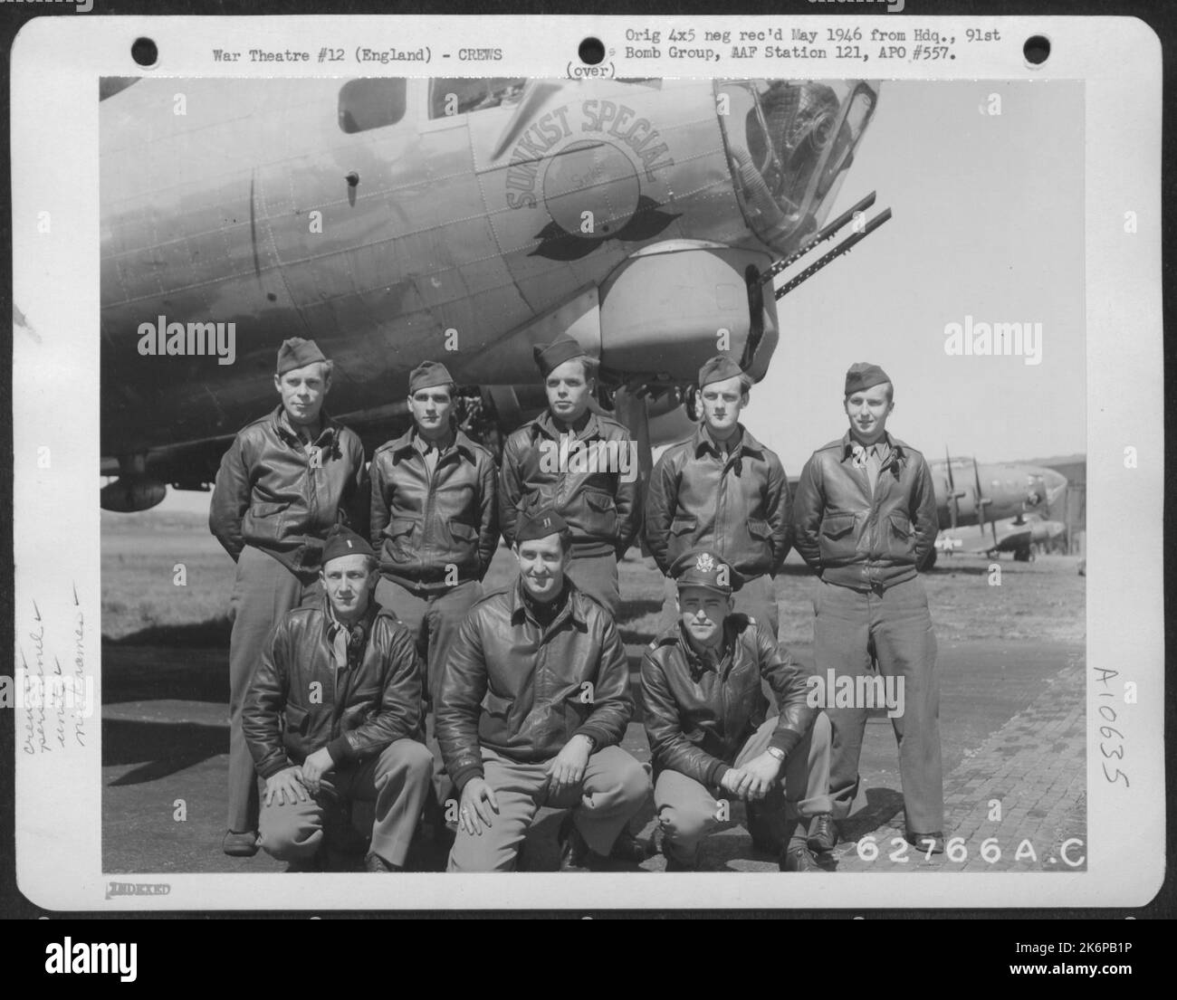 Capt. J.L. Tyson And Crew Of The 324Th Bomb Sq., 91St Bomb Group, 8Th ...
