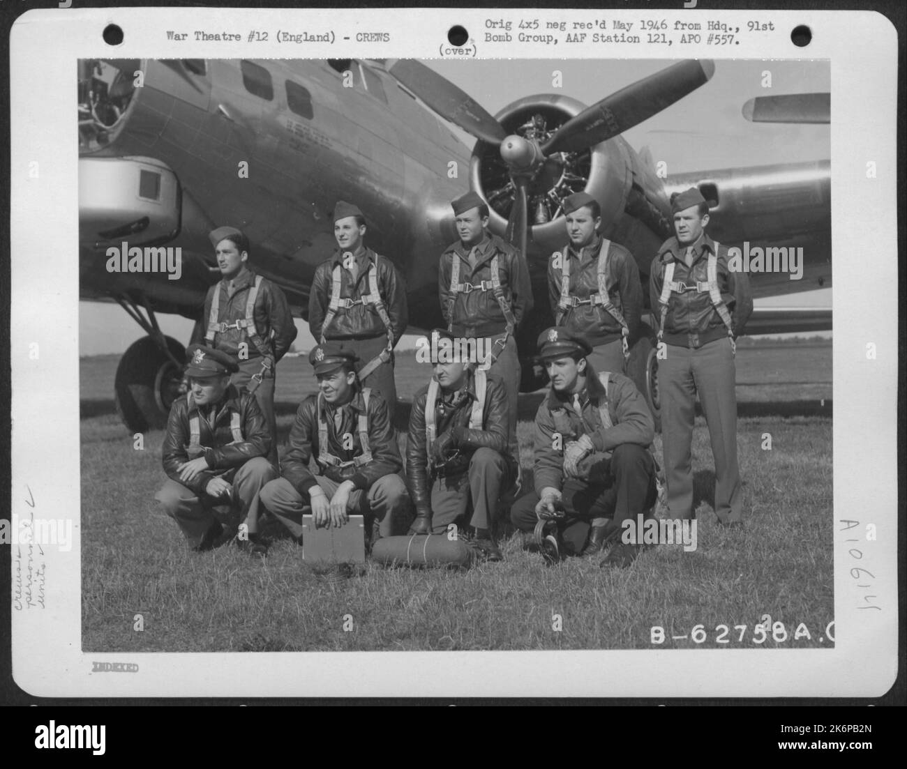 Lt. H.W. Supchak And Crew Of The 323Rd Bomb Sq., 91St Bomb Group, 8Th ...