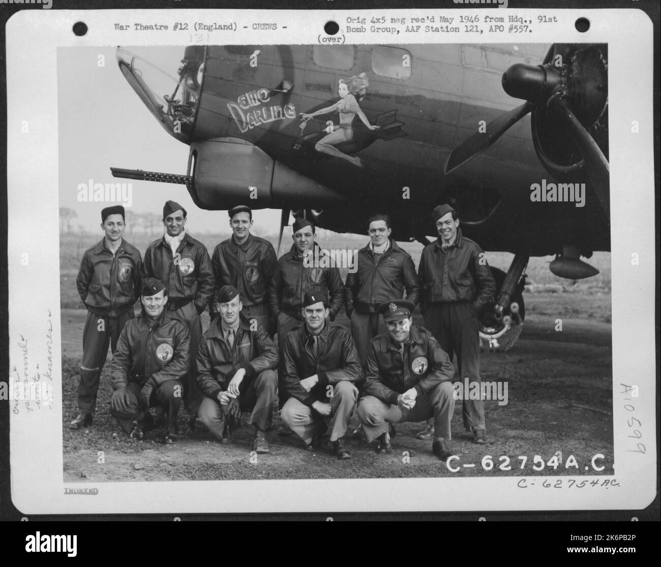 Lt. Karl W. Thompson And Crew Of The 323Rd Bomb Sq., 91St Bomb Group ...