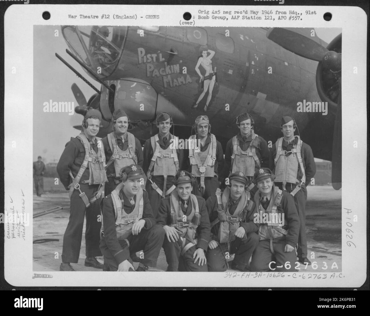 Lt. C. A. Holman And Crew Of The 324Nd Bomb Squadron, 91St Bomb Group ...