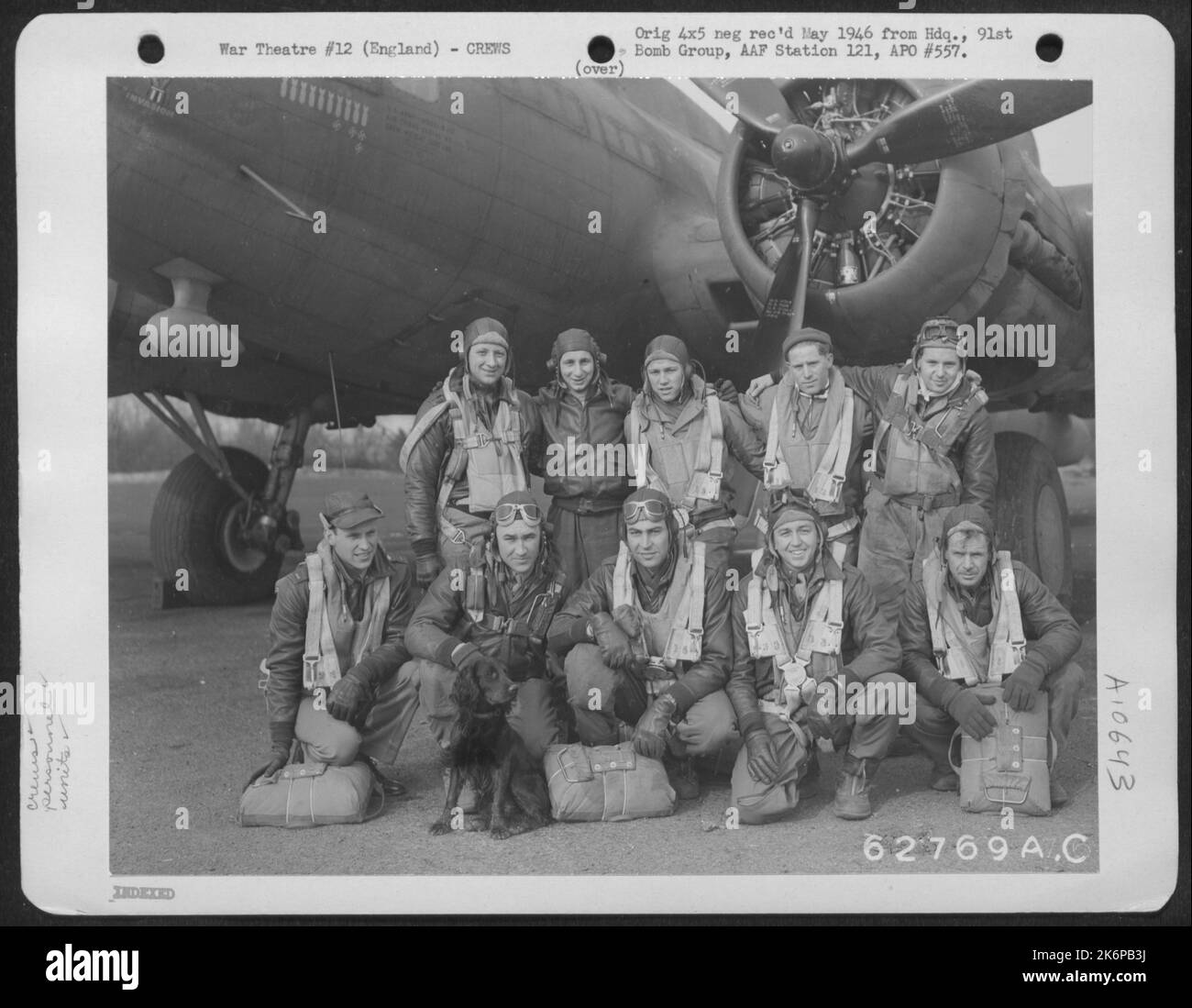 Capt. Oscar D. O'Neil And Crew Of The 401St Bomb Sq., 91St Bomb Group ...