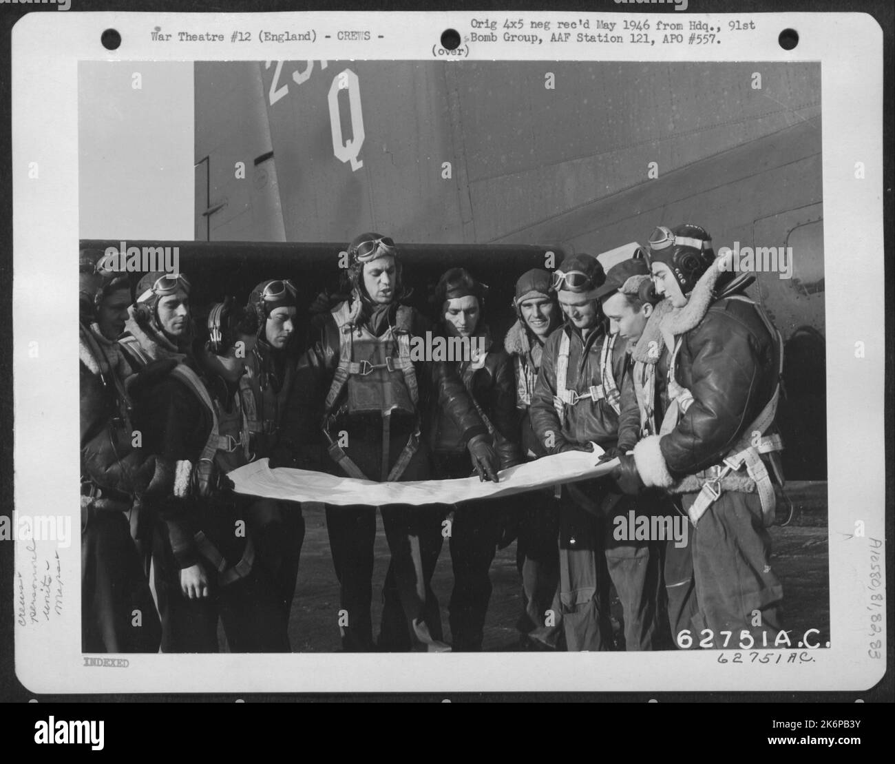 Lt. Greer And Crew Of The 322Nd Bomb Squadron, 91St Bomb Group, 8Th Air ...