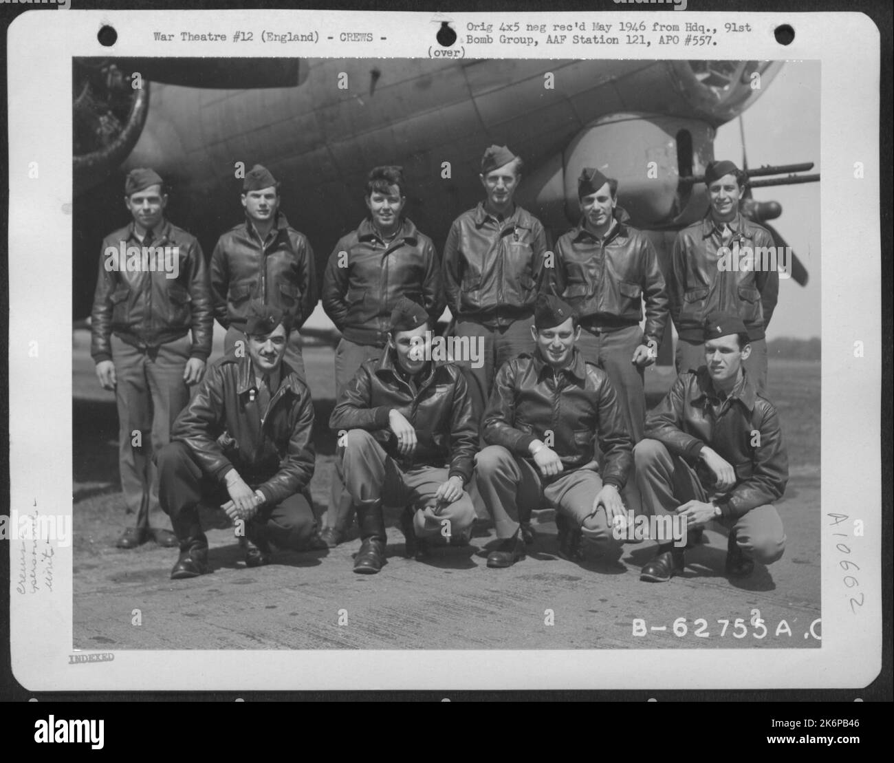 Lt. Roman V. Maziarz And Crew Of The 323Rd Bomb Sq., 91St Bomb Group ...