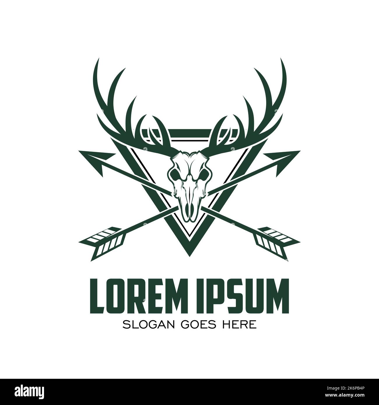 Triangular deer hunter logo badge vector Stock Vector Image & Art - Alamy