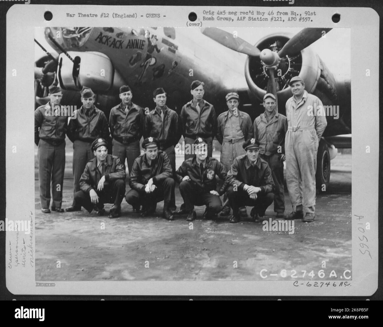 Lt. E.C. Leadtke And Crew Of The 322Nd Bomb Sq., 91St Bomb Group, 8Th ...
