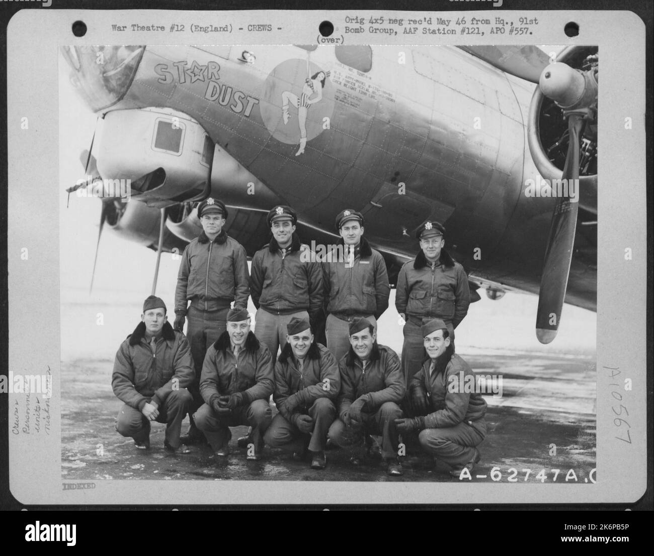 Lt. H.R. Reinhart And Crew Of The 322Nd Bomb Squadron, 91St Bomb Group ...