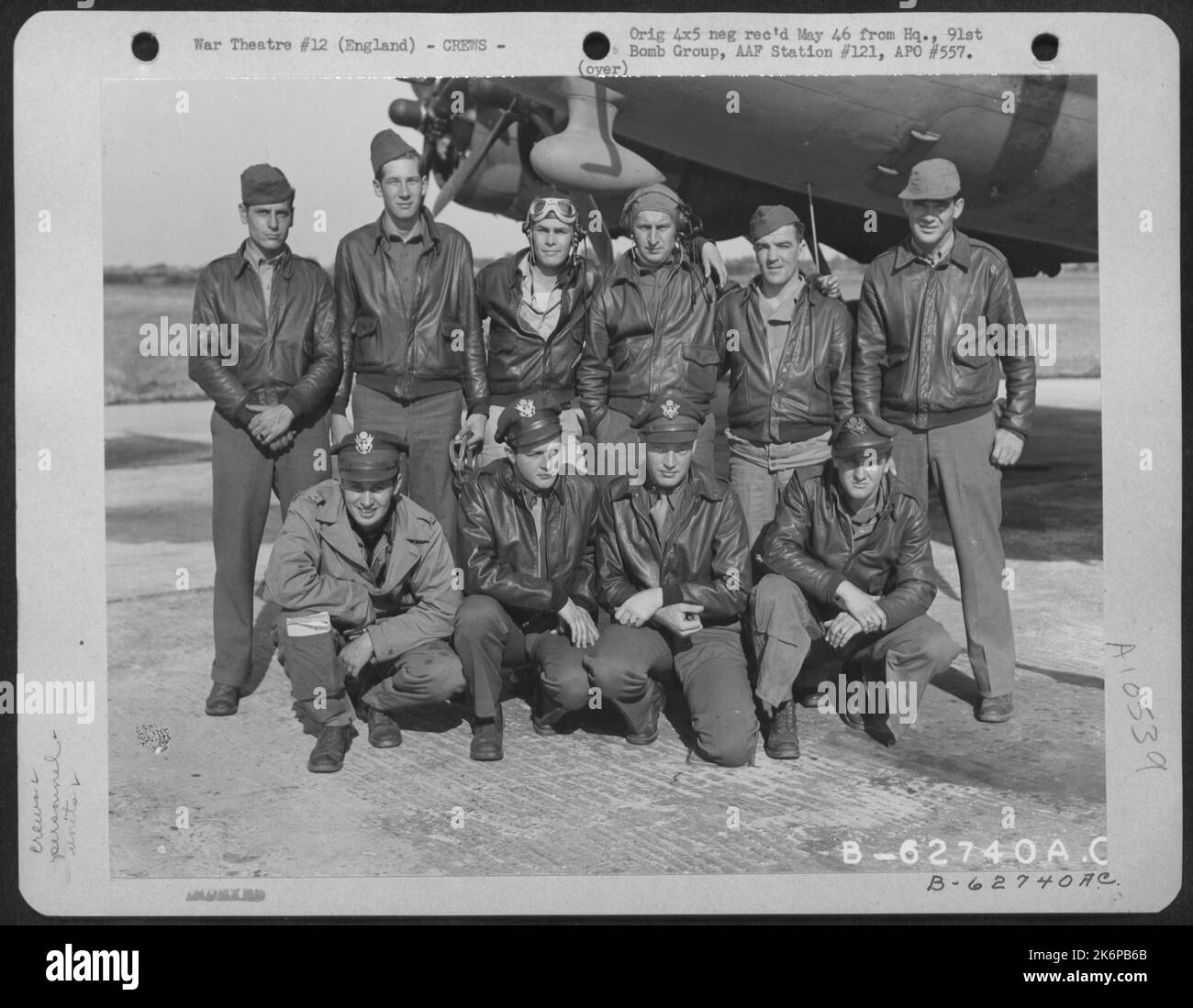 Lt. Everett L. Kenner And Crew Of The 322Nd Bomb Sq., 91St Bomb Group ...