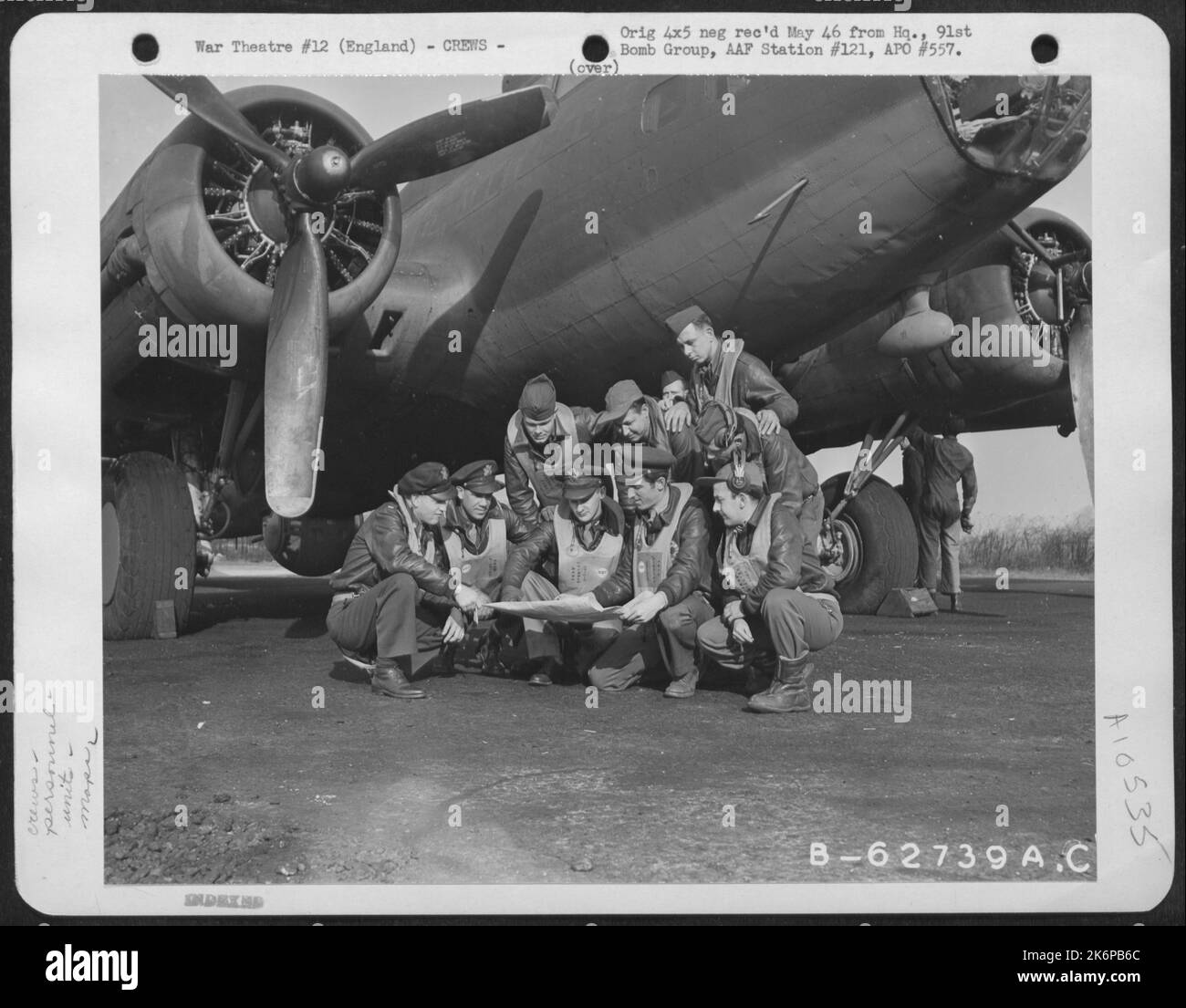 Capt. K.K. Wallick And Crew Of The 322Nd Bomb Sq., 91St Bomb Group, 8Th ...