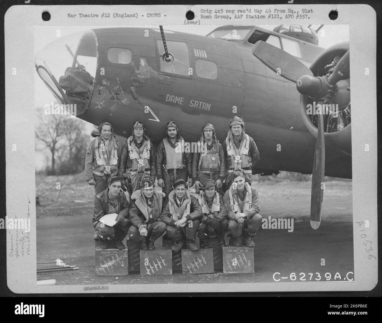 Capt. R.B. Campbell And Crew Of The 322Nd Bomb Sq., 91St Bomb Group ...
