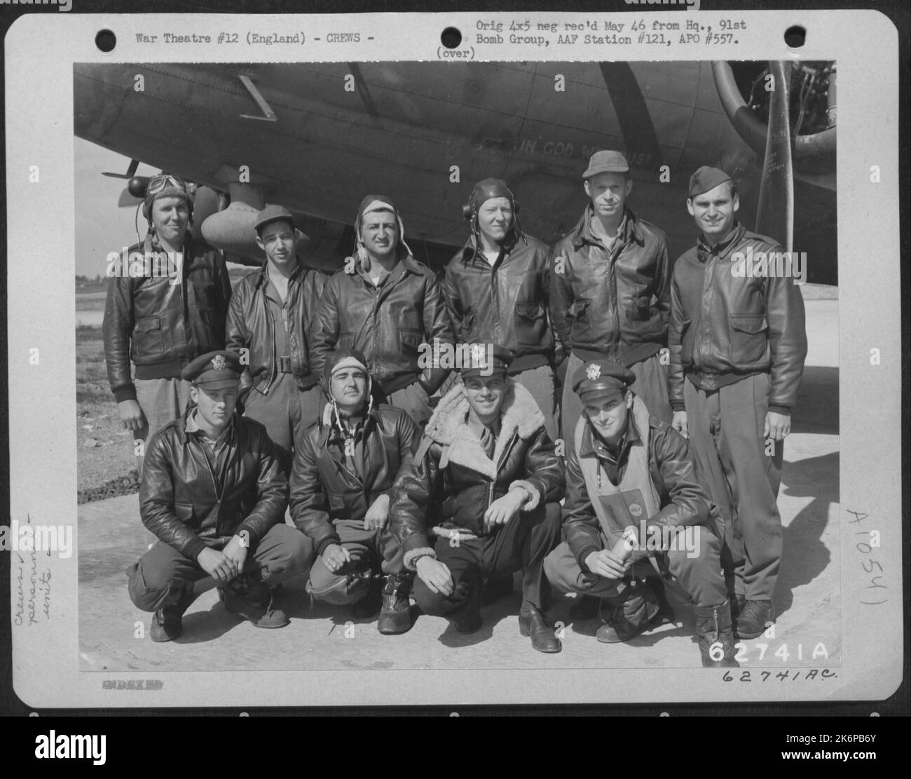 Lt. Jack A. Hargis And Crew Of The 322Nd Bomb Sq., 91St Bomb Group, 8Th ...