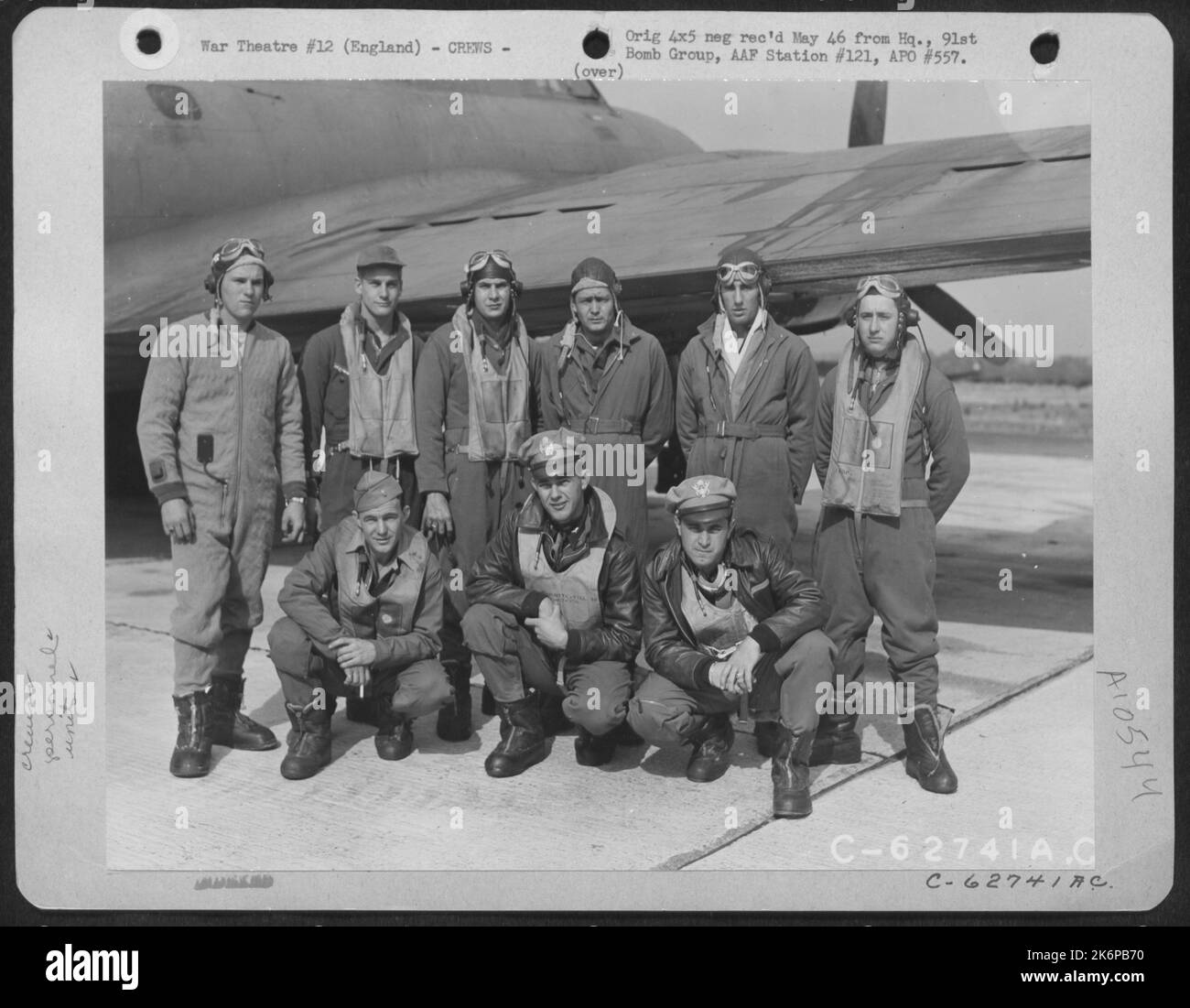 Lt. L.R. Everett And Crew Of The 322Nd Bomb Sq., 91St Bomb Group, 8Th ...