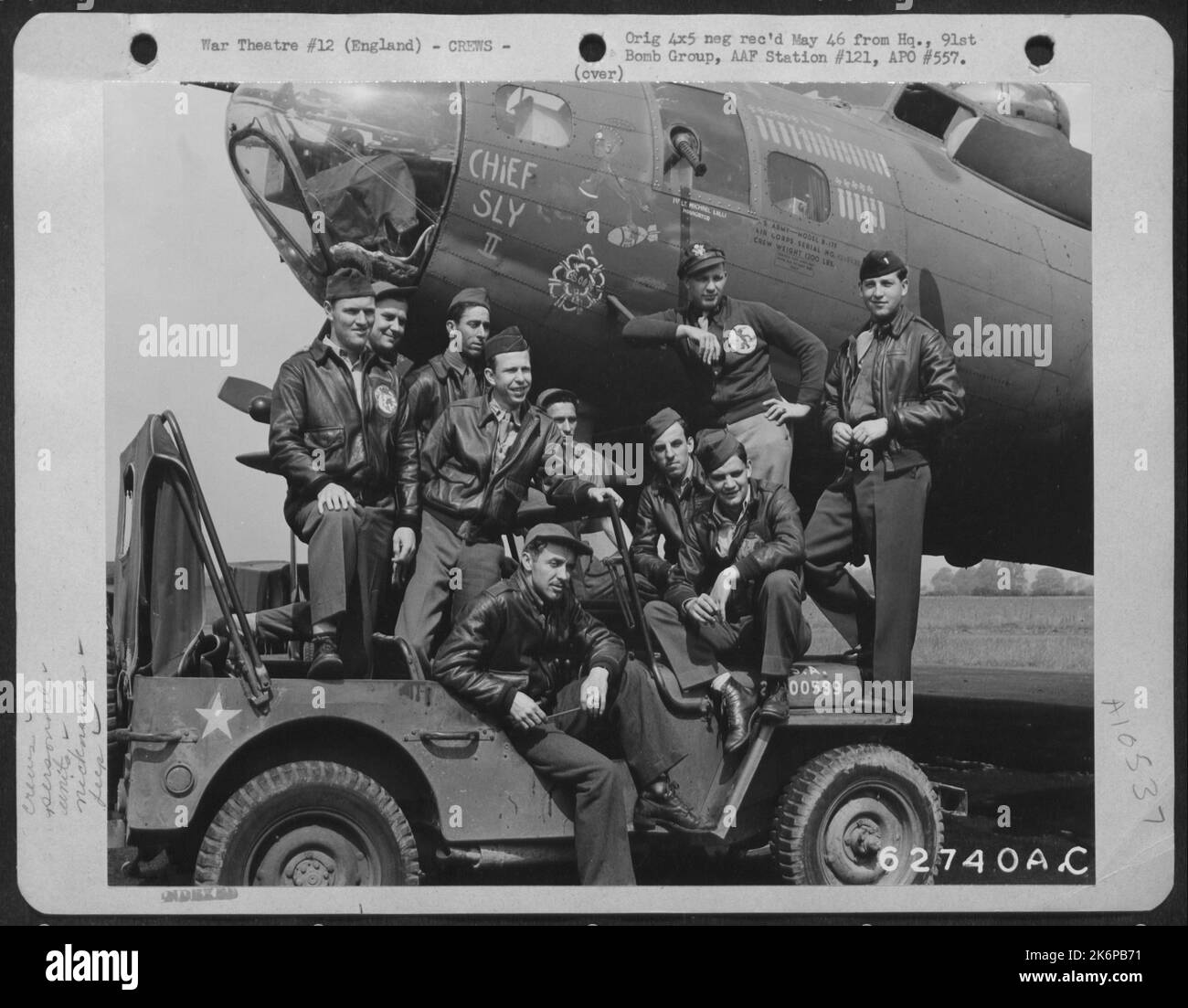 Lt. B.D. Barton And Crew Of The 322Nd Bomb Sq., 91St Bomb Group, 8Th ...