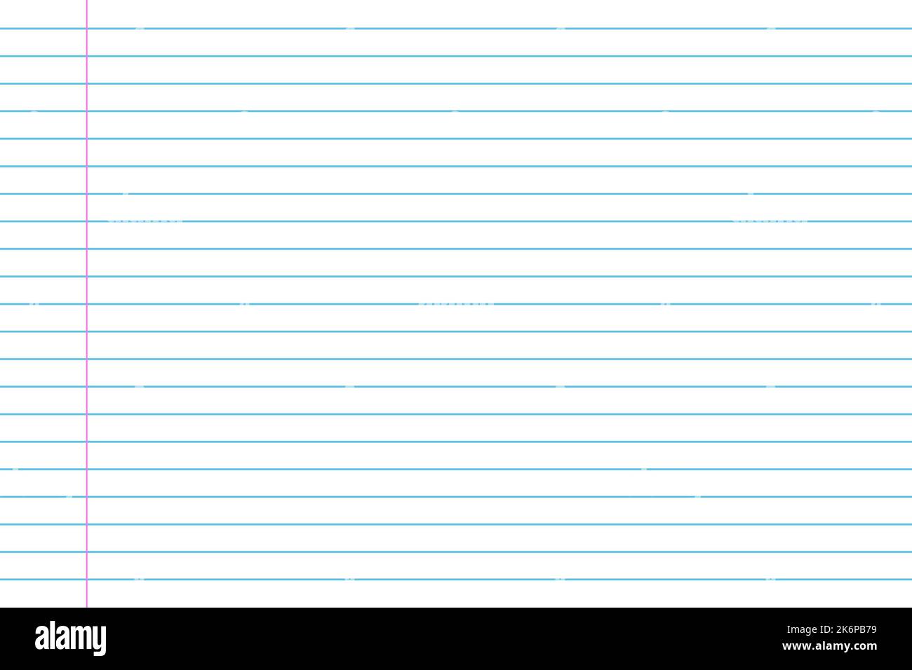 Notebook paper background. Horizontal lined note document. Vector ...