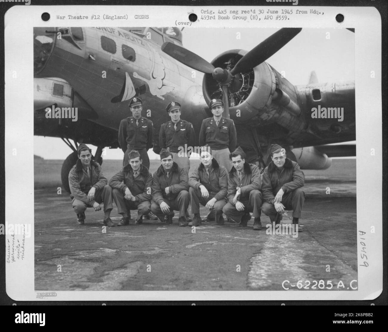 Lt. Miller And Crew Of The 863Th Bomb Sq. 493Rd Bomb Group, 8Th Air ...