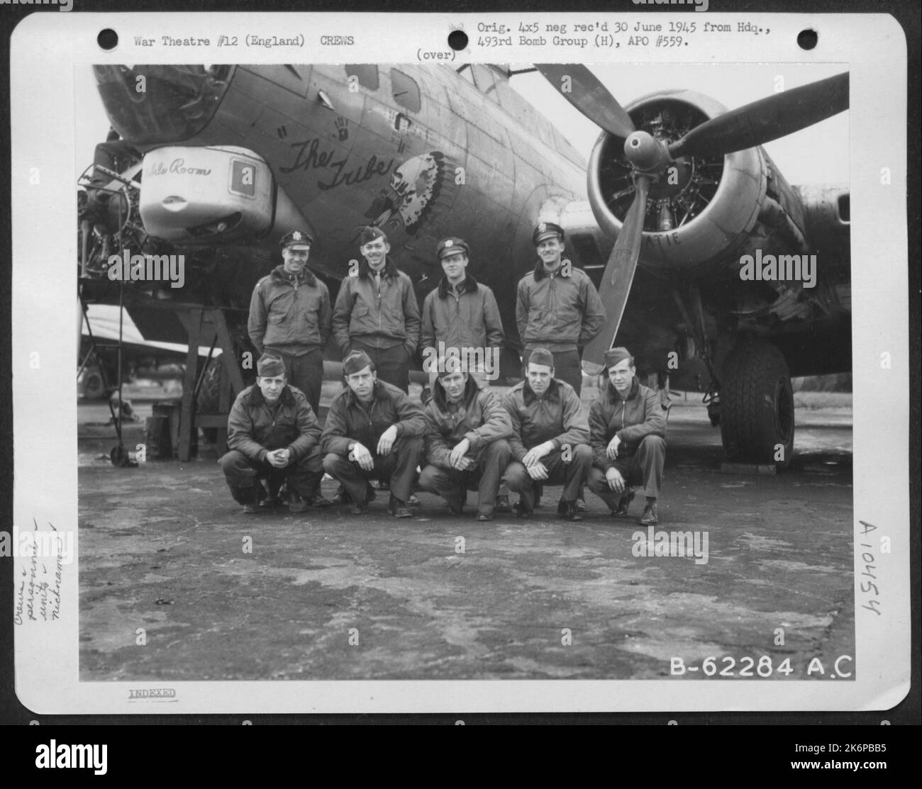 Lt. Hoagland And Crew Of The 860Th Bomb Sq. 493Rd Bomb Group, 8Th Air ...