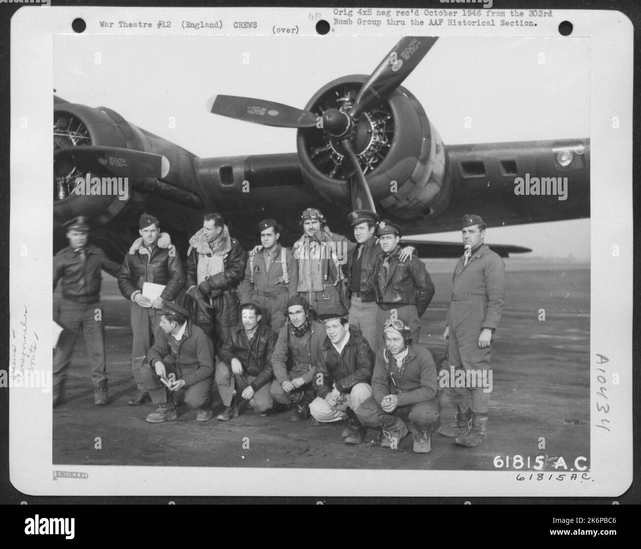 Brigadier General Robert Travis With Lead Crew On A Bombing Mission To ...