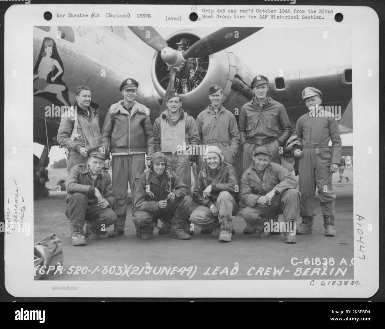 Lead Crew On Bombing Mission To Berlin, Germany, In Front Of The Boeing ...